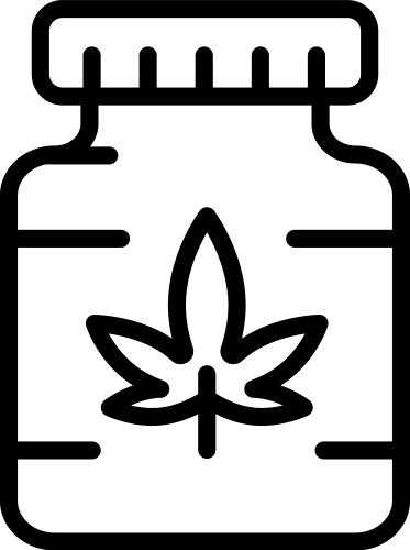 Medical marijuana or cbd weed extract pills Vector Image