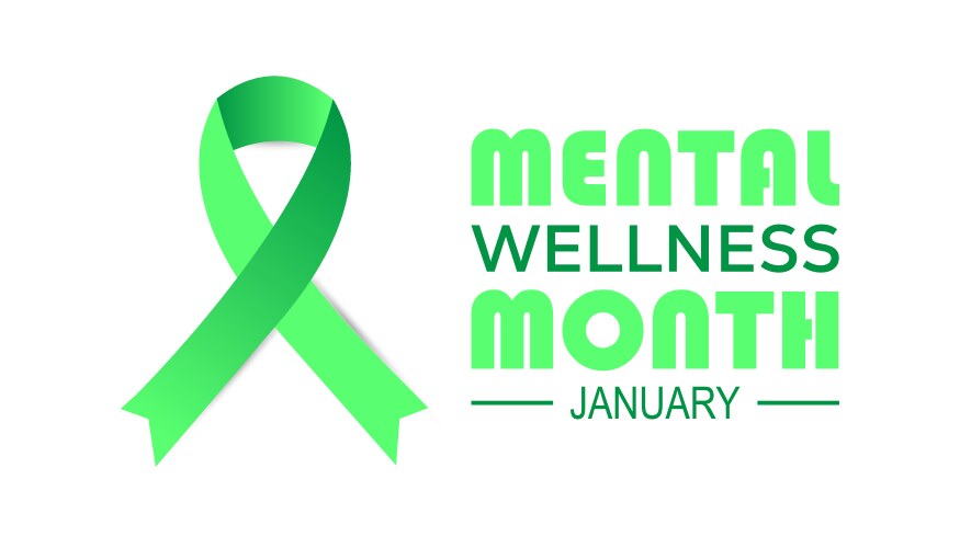 Mental wellness month Royalty Free Vector Image