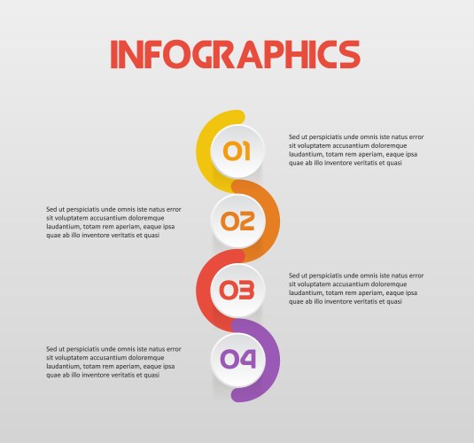 Abstract vertical infographics 4 steps Royalty Free Vector