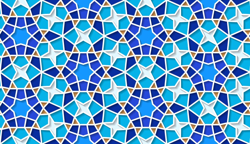 Arabic seamless girih pattern with classic islamic