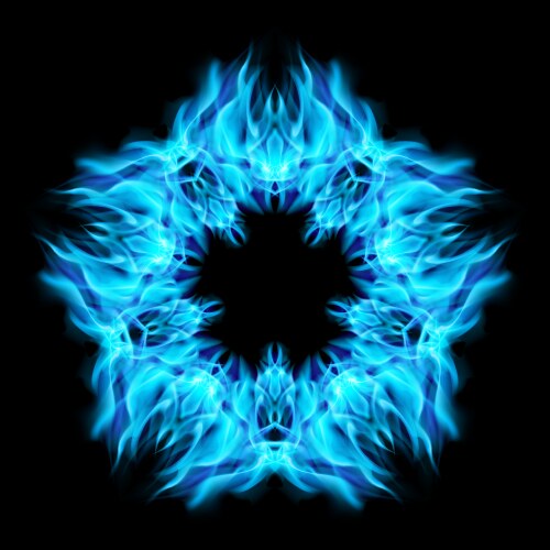 Blue fire wings Royalty Free Vector Image - VectorStock