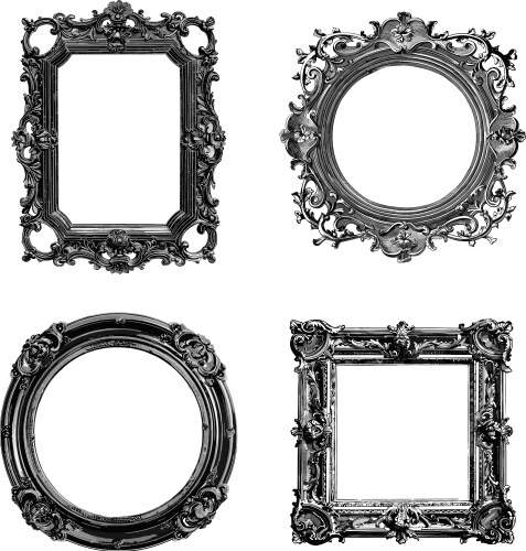 Vintage victorian baroque rococo frame Royalty Free Vector