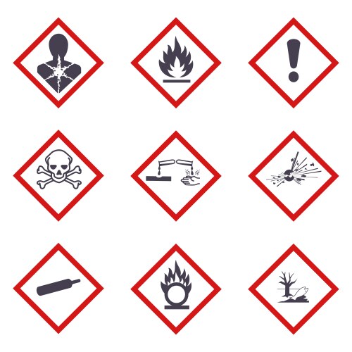 Ghs pictograms Royalty Free Vector Image - VectorStock
