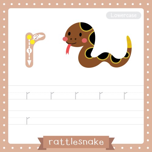 Letter R Lowercase Tracing Vector Images (59)