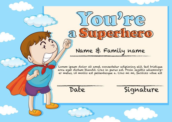 Certificate template for science award Royalty Free Vector