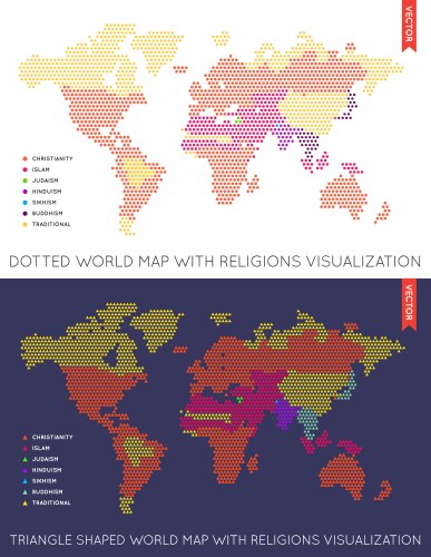 Flat world map infographic Royalty Free Vector Image