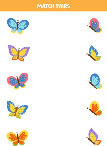Match pieces game cartoon Royalty Free Vector Image