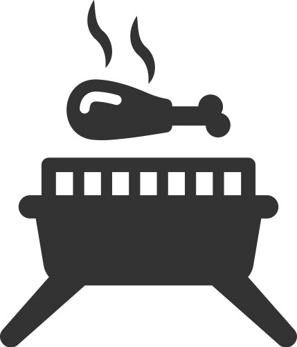 Grill bbq cookout isolated icon graph symbol Vector Image