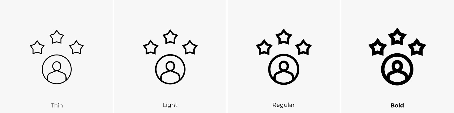 Customer satisfaction icon thin light regular Vector Image