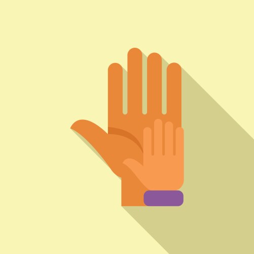 Volunteer hand support icon outline care Vector Image