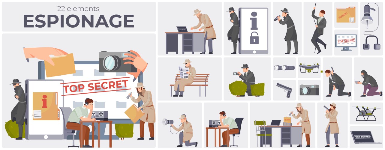 Detective Poster Spy Vector Images (over 160)