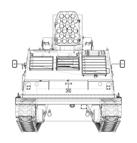 Military track missile system Royalty Free Vector Image