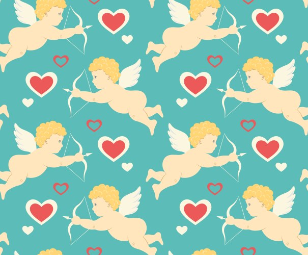 Seamless hearts pattern Royalty Free Vector Image