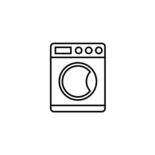 Washing machine doodle icon drawing sketch Vector Image