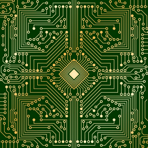 High tech electronic circuit board Royalty Free Vector Image