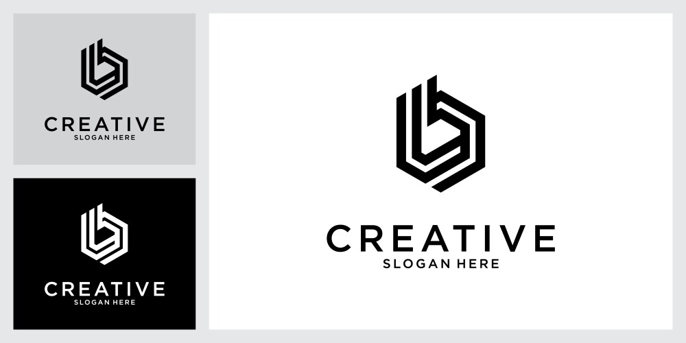 B initial letter logo design Royalty Free Vector Image