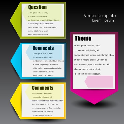 Decorative arrows with text set Royalty Free Vector Image