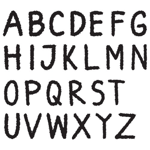 Hand drawn doodle funny font set sketch cute Vector Image