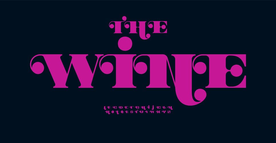 Stenciled bold weight decorative san serif Vector Image