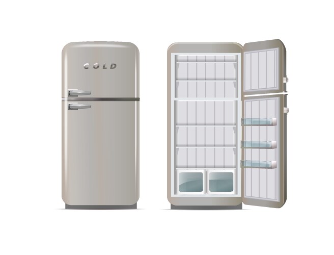 Modern fridges realistic coolers refrigerators Vector Image