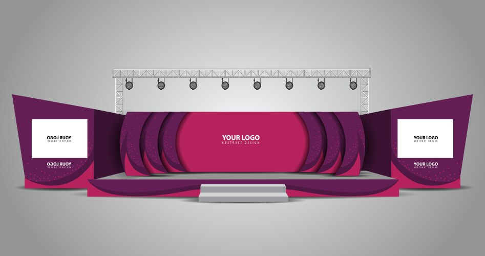 Event stage design for business conferences Vector Image
