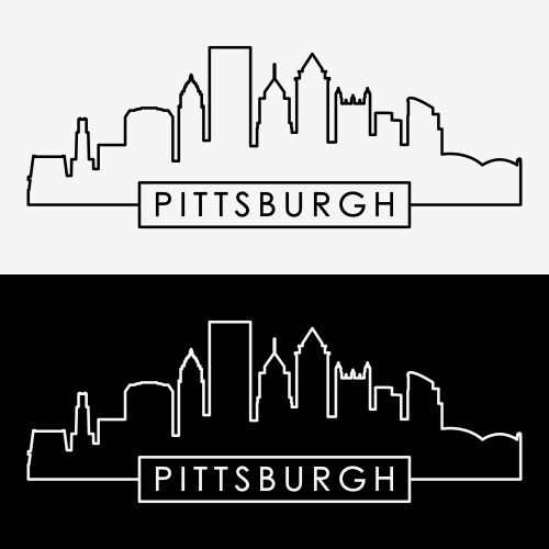 Pittsburgh Skyline Vector Images (over 120)