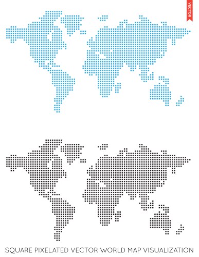Flat world map infographic Royalty Free Vector Image