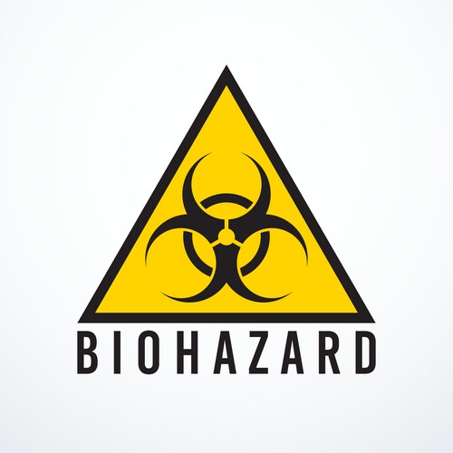 Biohazard sign isolated Royalty Free Vector Image