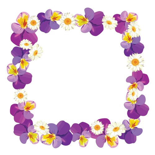 Floral borders on transparent background Vector Image