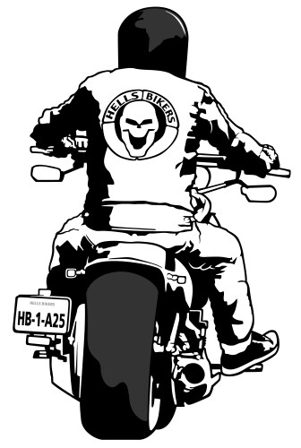 Harley davidson and rider Royalty Free Vector Image