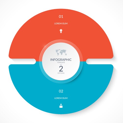 Pie chart infographic template 4 options Vector Image