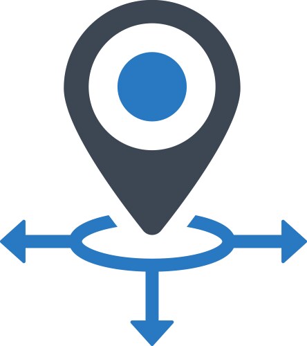 Location direction icon Royalty Free Vector Image