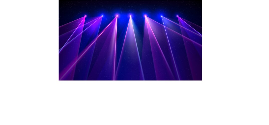 Laser light show bright led beams dj lights Vector Image