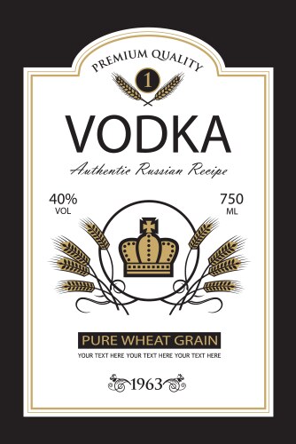 Template label for irish whiskey Royalty Free Vector Image