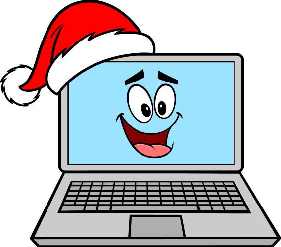 Christmas computer processor Royalty Free Vector Image