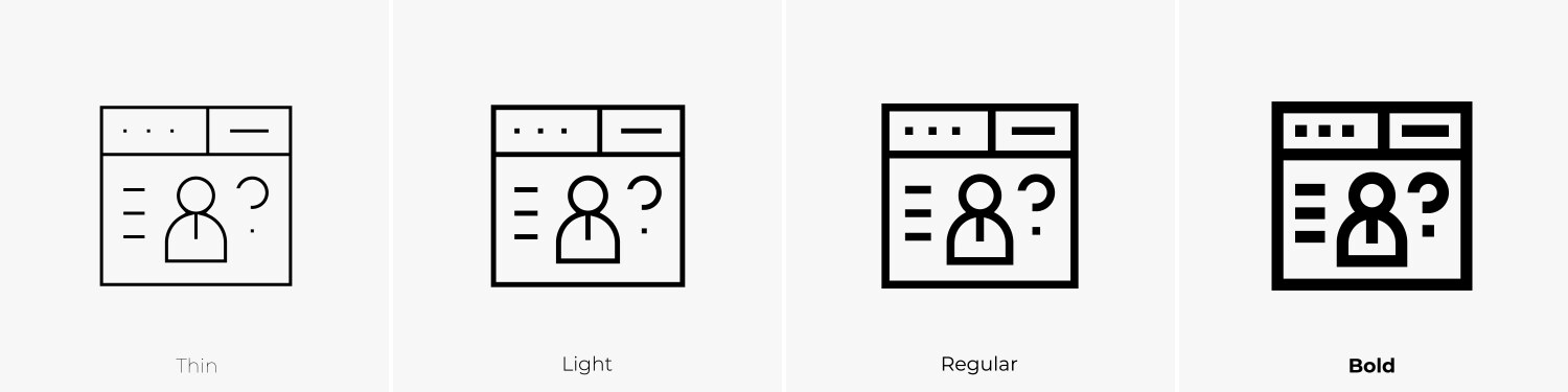 Customer care icon thin light regular and bold Vector Image