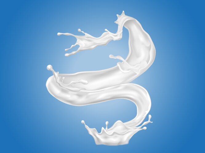 Milk Pouring into Glasses Royalty Free Vector Image