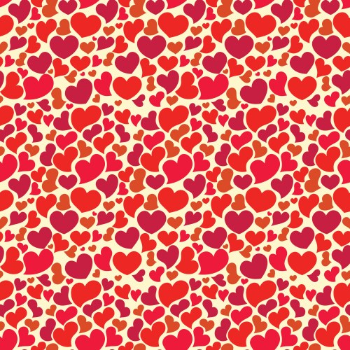 Red hearts seamless background Royalty Free Vector Image