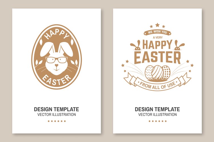 Happy easter typographical background Royalty Free Vector