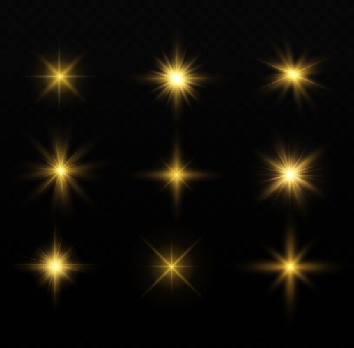 Gold explode glow shine sun ray burst effect Vector Image