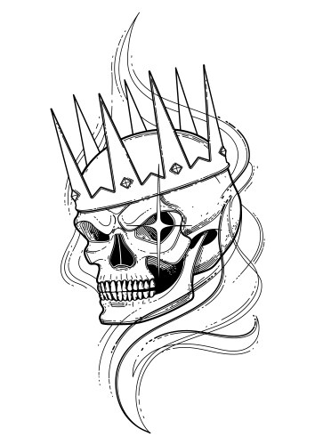 Hand made crown thorns tattoo Royalty Free Vector Image