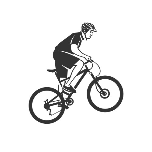 Mountain bike symbol Royalty Free Vector Image