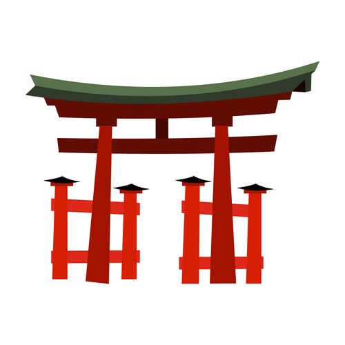 Bajang ratu gate temple Royalty Free Vector Image