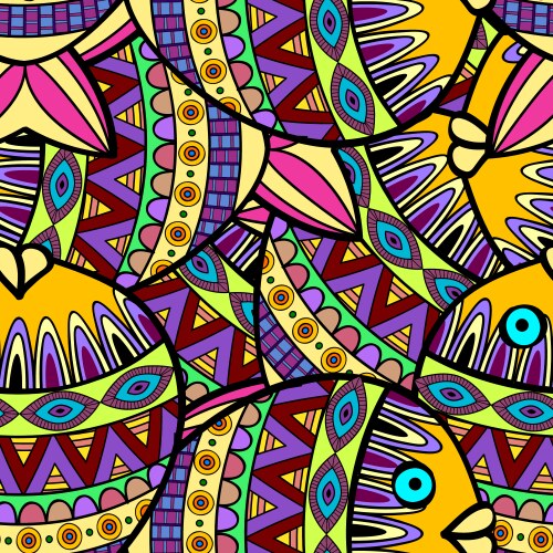 Seamless background with color numbers on white Vector Image