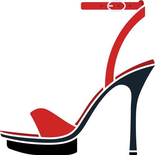 Pink heel Royalty Free Vector Image - VectorStock