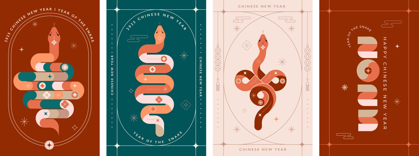 2025 Year of the Snake - Chinese New Year – Royalty-Free Vector ...