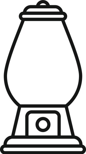 Gumball machine dispensing colorful gumballs icon Vector Image