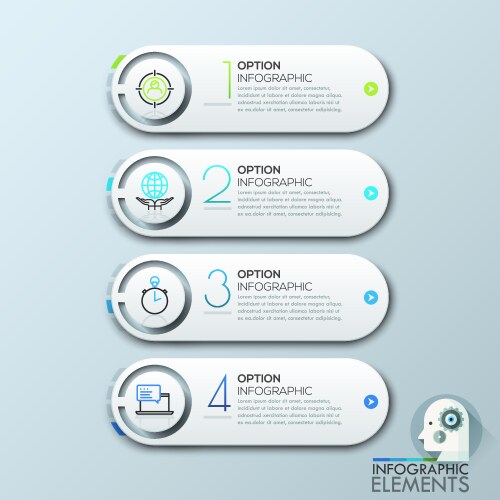 Minimal infographics template easily Royalty Free Vector