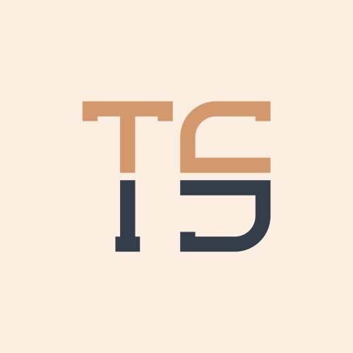 Modern ts monogram logo design initial letter ts Vector Image
