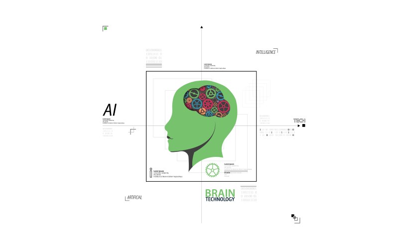 Artificial intelligence concept flat characters Vector Image